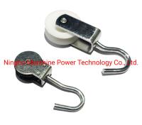 China Hanging Hook Wire Exterior Electric Cable Guide Pulley Straight Line Cable Roller 2.5
