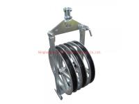 China Aluminium Alloy Heavy Duty Wire Rope Cable String Conductor Pulley Block Oil Resistant for sale