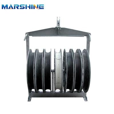 China Heavy Duty Aluminum Sheave Universal Stringing Block Six Bundled Conductor Blocks for sale