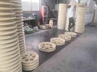 China 35mm-230mm Width Oxygenation Transmission Line Mc Nylon Stringing Pulley Block Sheaves for sale