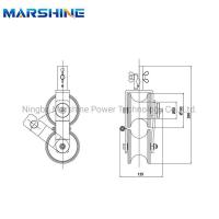 China Aerial Cable Stringing Pulley Roller Wire Rope Sheave Alloy Material for sale