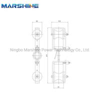 China Aerial Cable Stringing Pulley Roller Wire Rope Sheave Alloy Material for sale