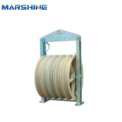 China 20kn Manual Conductor Pulley Stringing Roller Block For Lifting Platform for sale
