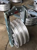 China Triple Stringing Pulley Block Conductor Stringing Blocks With Alloy Neoprene Liner for sale