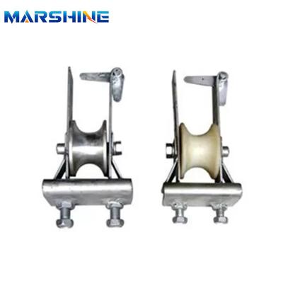 China Transmission Line Aluminum Pulley Block With Sheave Features Welding And Nylon Wheel for sale