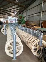 China Stringing Cable Pulley Block Nylon Wire Rope Sheave For Power Line Construction for sale