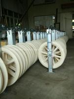 China Stringing Cable Pulley Block Nylon Wire Rope Sheave For Power Line Construction for sale