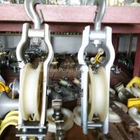 China Construction Works Aerial Cable Pulley Block With Conductor Wire Rope for sale