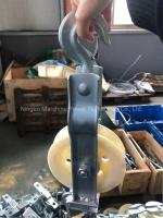 China Construction Works Aerial Cable Pulley Block With Conductor Wire Rope for sale