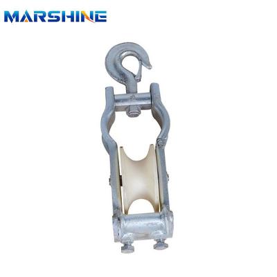 China Electric Cable Pulley Nylon Aluminum Sheave Cable Roller Conductor Stringing Blocks for sale