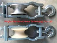 China Electric Cable Pulley Nylon Aluminum Sheave Cable Roller Conductor Stringing Blocks for sale