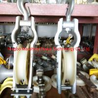 China Electric Cable Pulley Nylon Aluminum Sheave Cable Roller Conductor Stringing Blocks for sale
