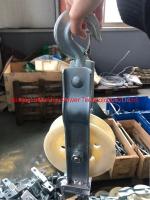 China Electric Cable Pulley Nylon Aluminum Sheave Cable Roller Conductor Stringing Blocks for sale