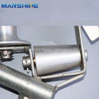 China 5kn Rated Load Aluminum Alloy Roller Sheave Pulley Block for Angled Crossarm Mounting for sale