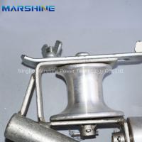 China 5kn Rated Load Aluminum Alloy Roller Sheave Pulley Block for Angled Crossarm Mounting for sale