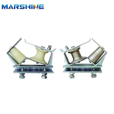 China Aluminum Cable Nylon Wheel Skyward Corner Stringing Pulley Block with 5kn Rated Load for sale