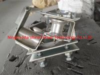 China Aluminum Cable Nylon Wheel Skyward Corner Stringing Pulley Block with 5kn Rated Load for sale