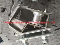China Aluminum Cable Nylon Wheel Skyward Corner Stringing Pulley Block with 5kn Rated Load for sale