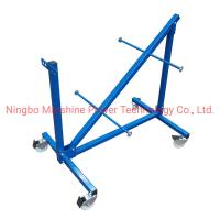 China Lightweight and Transportable Foldable Cable Reel Cable Drum Stand Trolley for sale