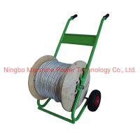 China Lightweight and Transportable Foldable Cable Reel Cable Drum Stand Trolley for sale