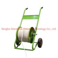 China Lightweight and Transportable Foldable Cable Reel Cable Drum Stand Trolley for sale
