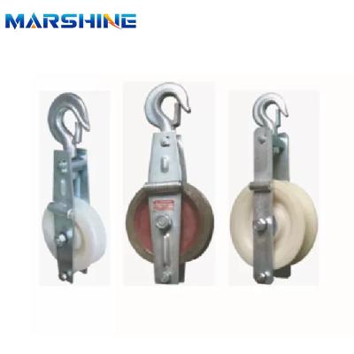 China Nylon Cable Roller Single Sheave Cable Pulling Pulley With Aluminum Material for sale