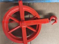 China 10 Inch Gin Block Pulley WIth Galvanized Steel For Hoist Post Lifting Scaffolding for sale