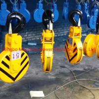 China Double Sided Hooks Stringing Block Anti-Static Portable Steel Lifting Electric Hoist Pulley Block for sale