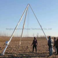 China Tubular A-Shape Gin Pole Made Of High Strength Aluminum Alloy With Manual Winch for sale