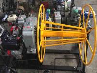 China Diesel Engine Cable Pulling Winch Machine 5 Ton Wire Take Up Reel for sale