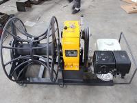 China 2 Ton Underground Wire Cable Take Up Machine Winch With Gasoline Engine for sale