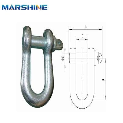 China Aerial Cable Stainless Steel D Shackle Heavy Duty 5mm for sale