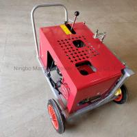 China 3kn Capacity Belt Drive Winch With Fiber Gasoline Engine And Fiber Optic Cable Puller for sale