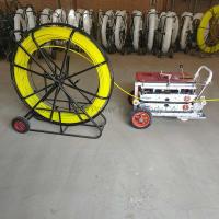 China 3kn Capacity Belt Drive Winch With Fiber Gasoline Engine And Fiber Optic Cable Puller for sale