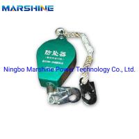 China Retractable Fall Arrester Device Steel Wire Falling Protector Automatic 200kg for sale