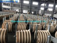 China 10kn Galvanised Five Wheels Conductor Pulleys Stringing Blocks For Power Transmission for sale