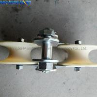 China SHR-2.5 Nylon Wheel Wire Rope Tandem Sheave Stringing Pulley Block For Transmission Line for sale