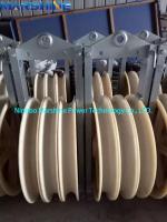 China 508mm Conductor Stringing Pulley Blocks For Construction Works On Power Transmission Line for sale