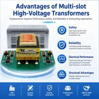 China EEL25 High Frequency Pulse Transformer Multi Slot High Voltage Step Up for sale