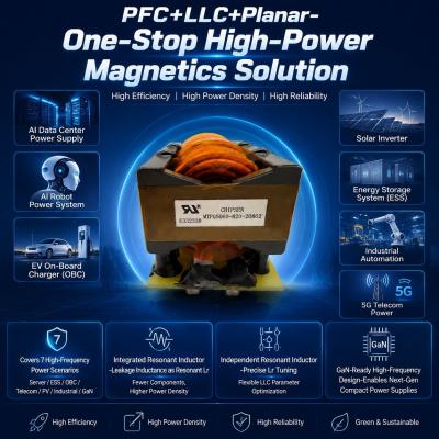 China PQ5060 High Frequency Planar Transformer 5000W for EV Charging Industrial PSU for sale