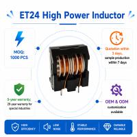 China ET24 High Efficiency Low DCR Differential Mode Choke Vertical PCB Mount Stable for sale