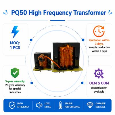 China Compact Efficient PQ50 High Frequency LLC Transformer Low Loss Stable For UPS for sale