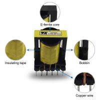 China ECO20 Vertical Flyback PCB Mount Transformer With 20KHZ-500KHZ 5W-35W Output Power for sale