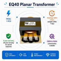 China EQ40 Low Profile Efficient Planar Magnetics Transformer Flat Copper Winding SMT for sale