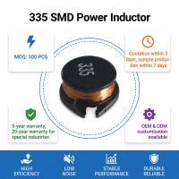 China Reliable Unshielded 335 SMD Power Inductor Stable 3.3mH Drum Core Choke Coil for sale