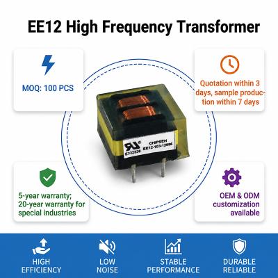 China EE12 Low Profile Efficient Pulse Transformers Custom Gate Drive Power Design for sale