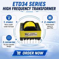 China ETD34 PCB Mount Ferrite Core 380v To 24v HF Power Transformer For UPS And Inverters for sale