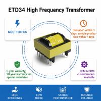 China ETD34 PCB Mount Ferrite Core 380v To 24v HF Power Transformer For UPS And Inverters for sale