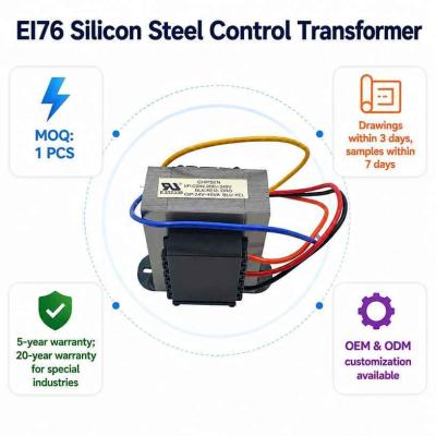 China 100VA Industrial Control Transformer EI76 380V to 24V 50Hz Automation for sale