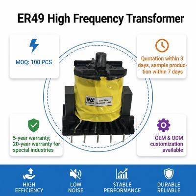China Efficient Low Noise ER49 High Frequency Transformer Industrial Power Systems for sale